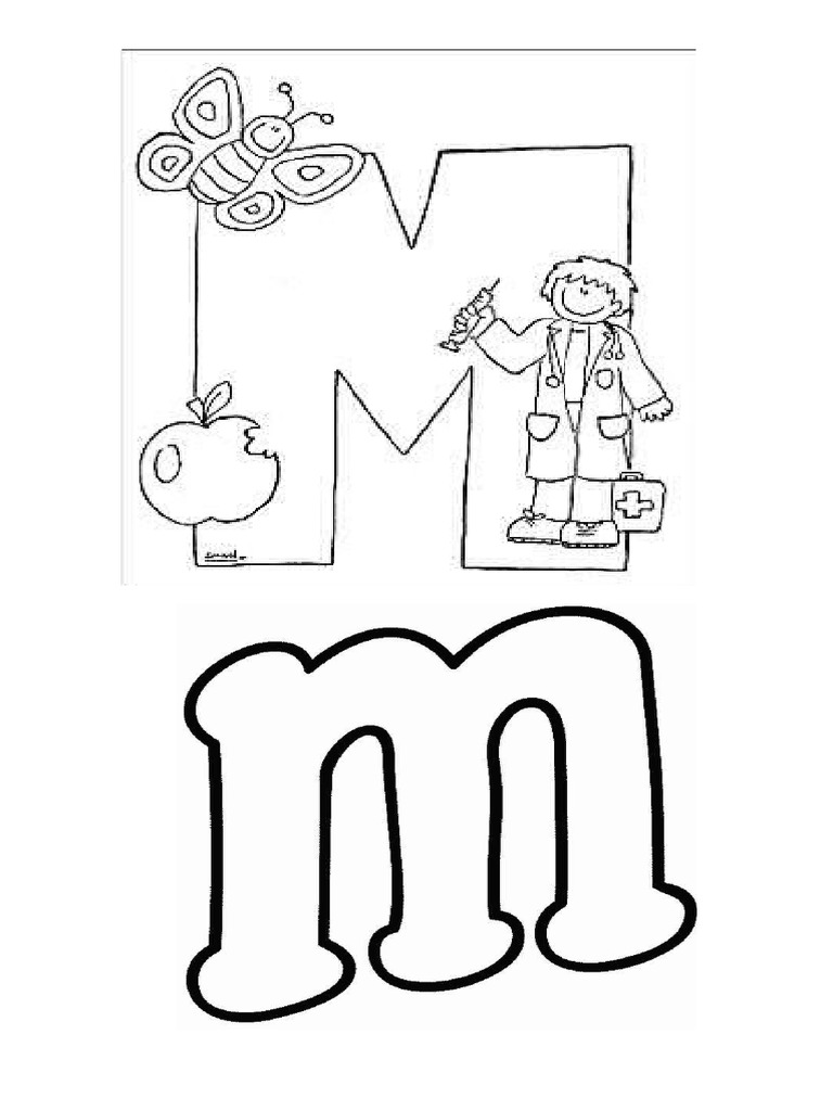 La M para Colorear | PDF