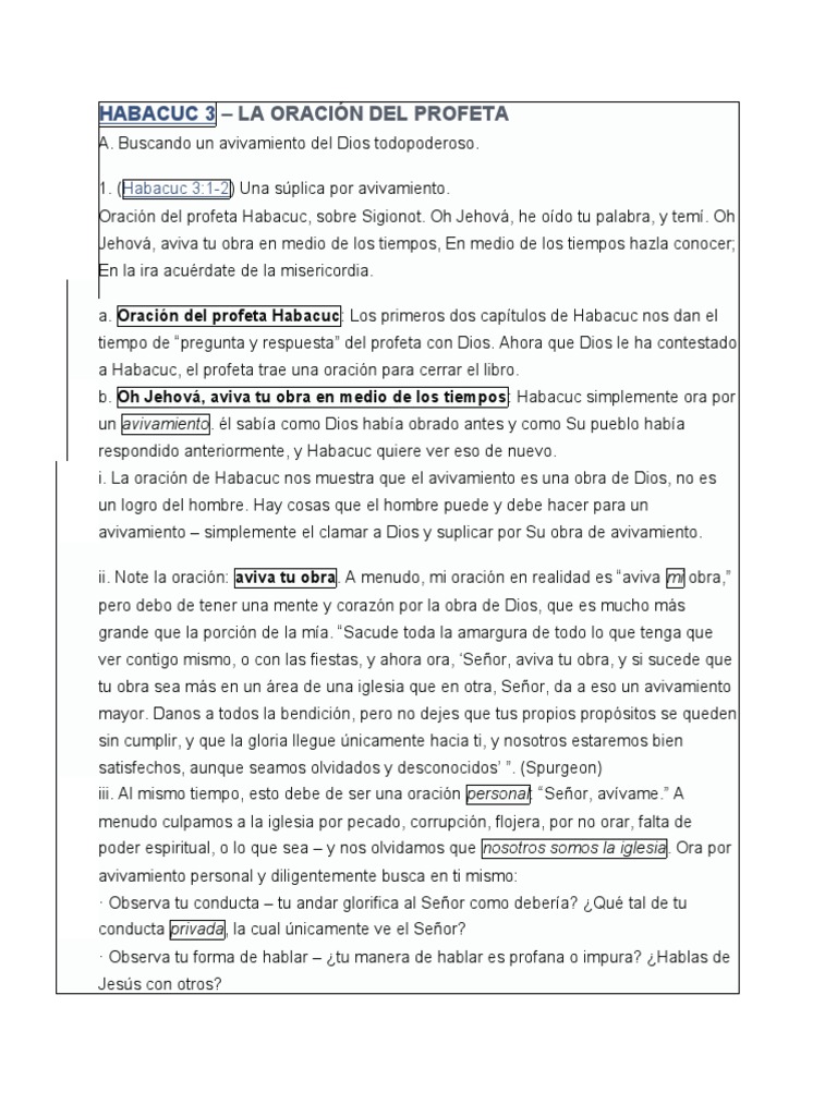 Habacuc 3 | PDF | Oración | Salmos