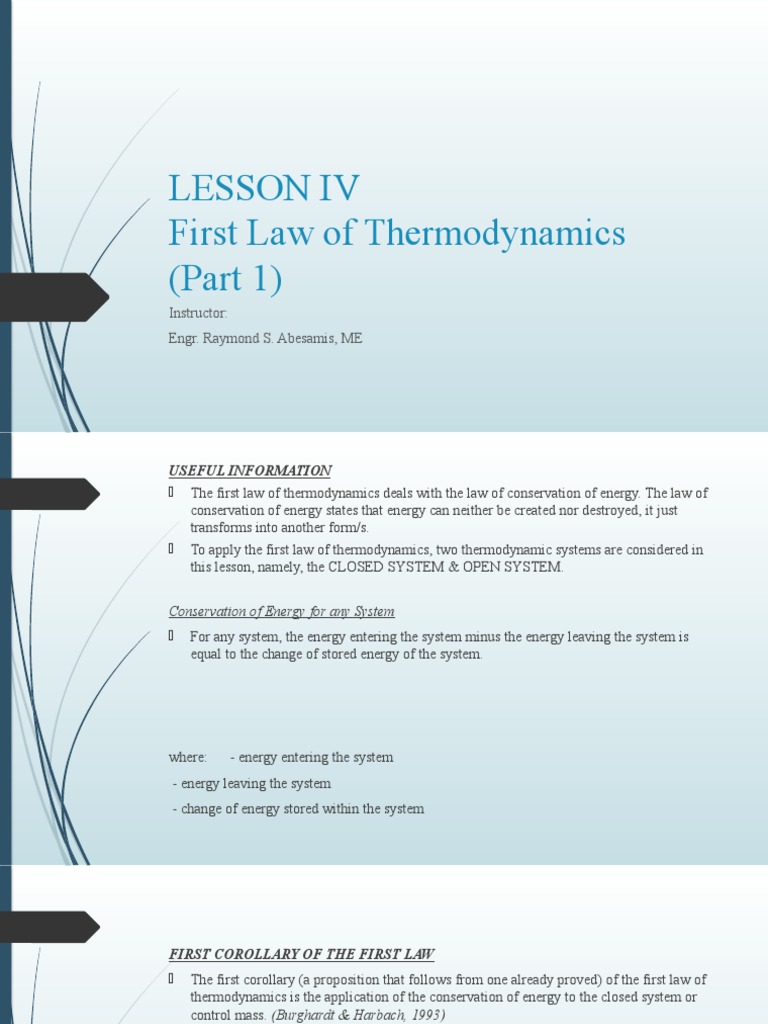 Thermodynamics - Lesson 4 (Part 1) | PDF | Heat | Temperature
