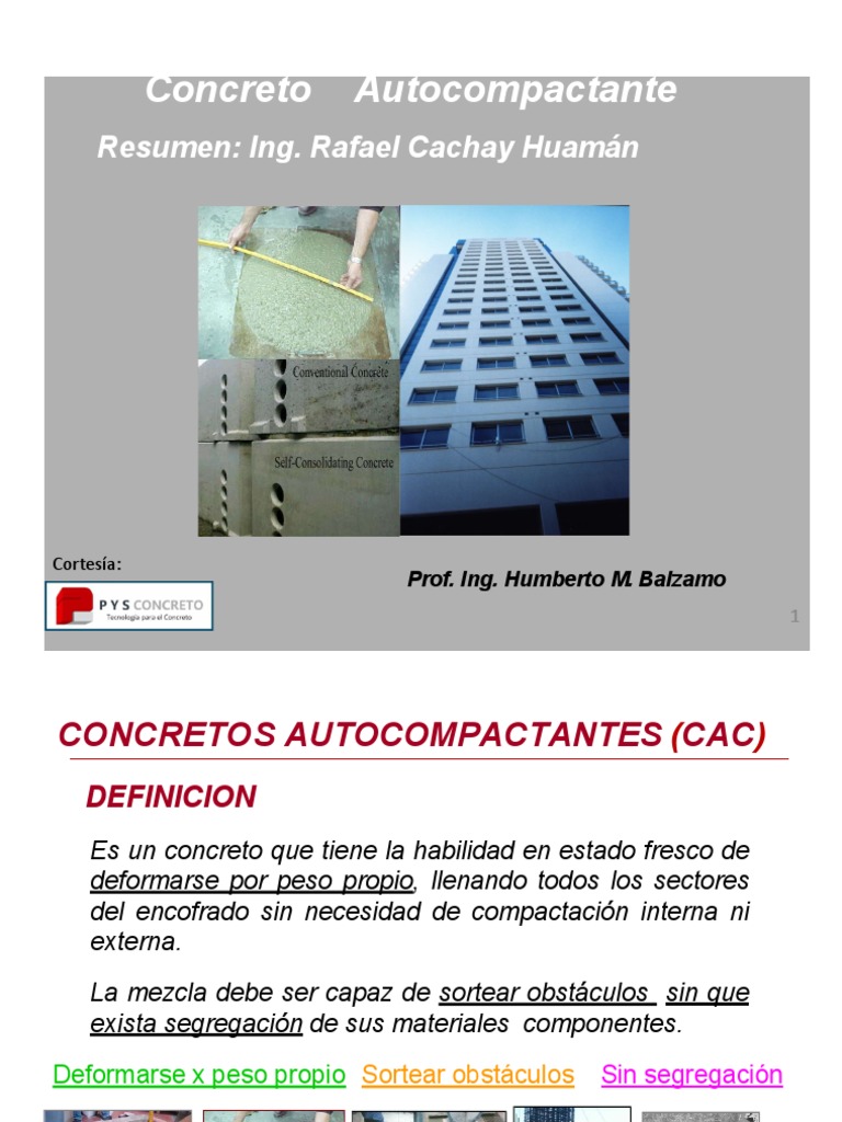 3-Concreto Autocompactado - 12 12 2020 - Ing. Rafael Cachay | PDF ...
