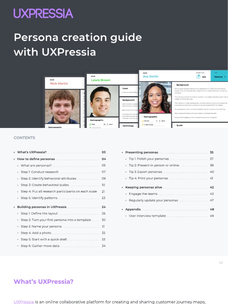 Persona Guide | PDF | Behavior | Experience