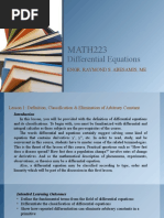 Module 2 - Elimination of Arbitrary Constant | PDF