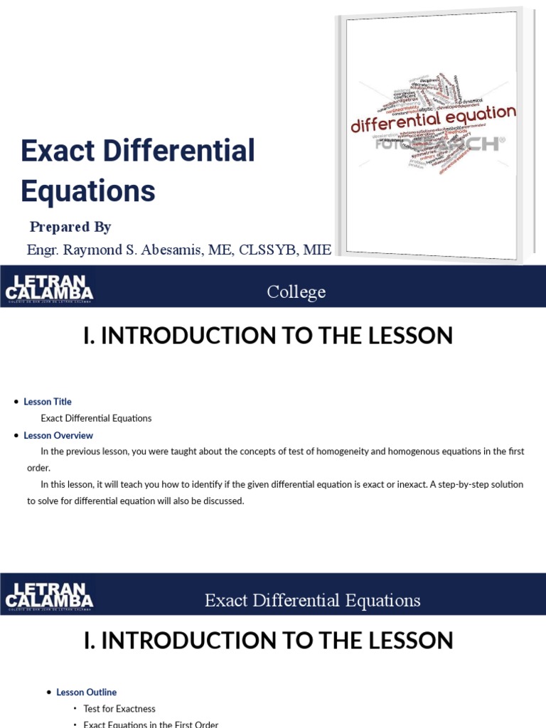 MATH223 Lecture4 With Solution | PDF | Equations | Differential Equations