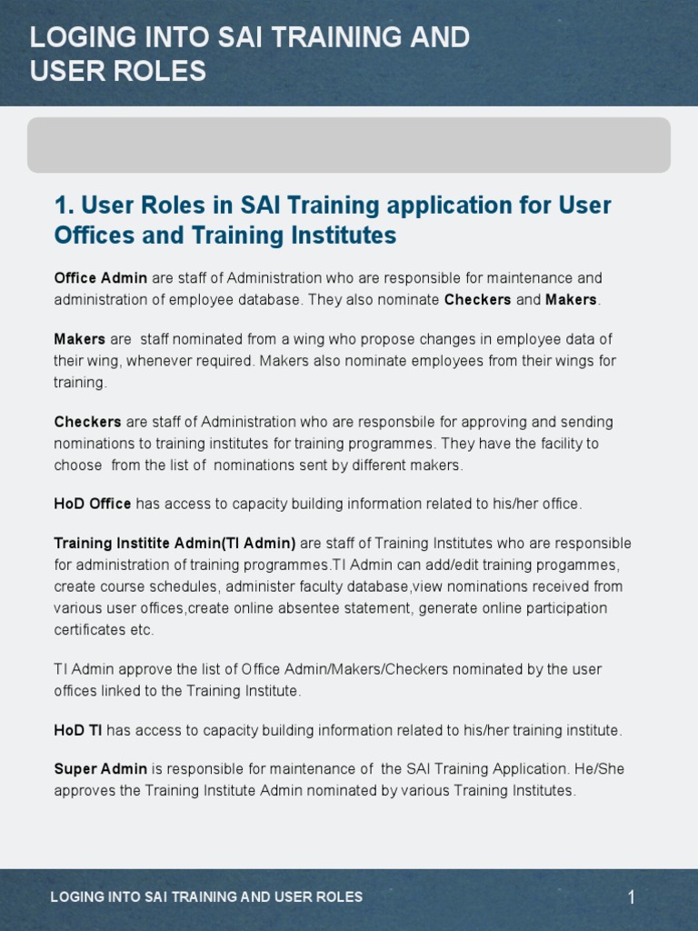 SAI Training Portal Login Guide | PDF | Login | Password