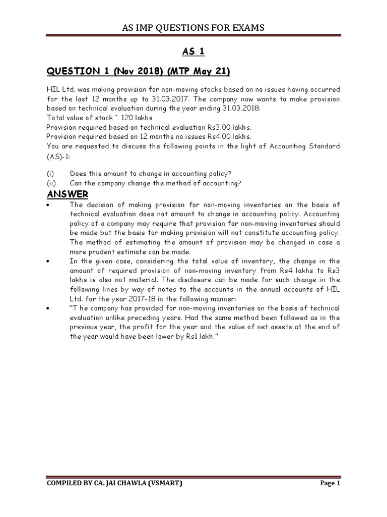 Imp As Questions From RPT MTP Past Papers | PDF | Depreciation | Expense