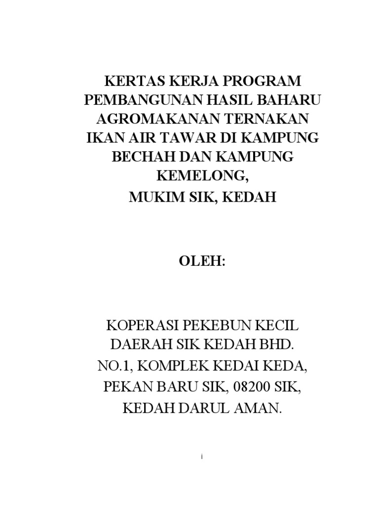Penternakan Ikan Talapia di Kedah | PDF
