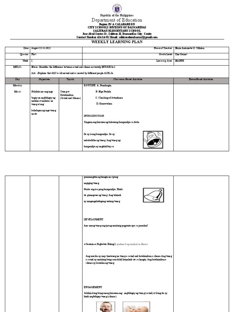 Week 1 WLP Music - Arts q1 | PDF