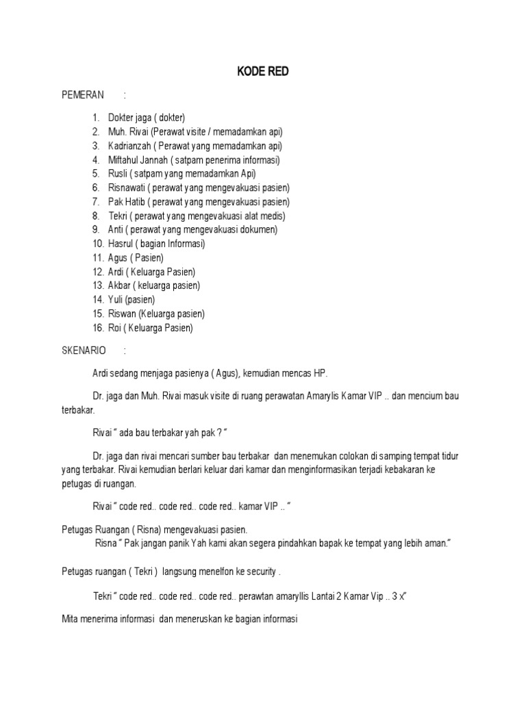 Naskah Kode Red | PDF