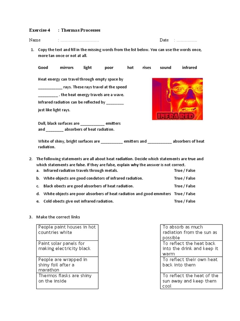 E4 - Thermal Processes | PDF | Infrared | Radiation