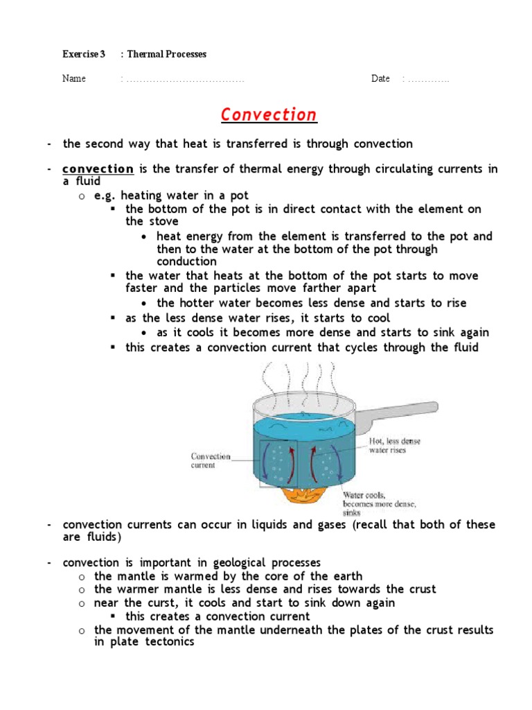 E3 - Thermal Processes | PDF | Convection | Heat