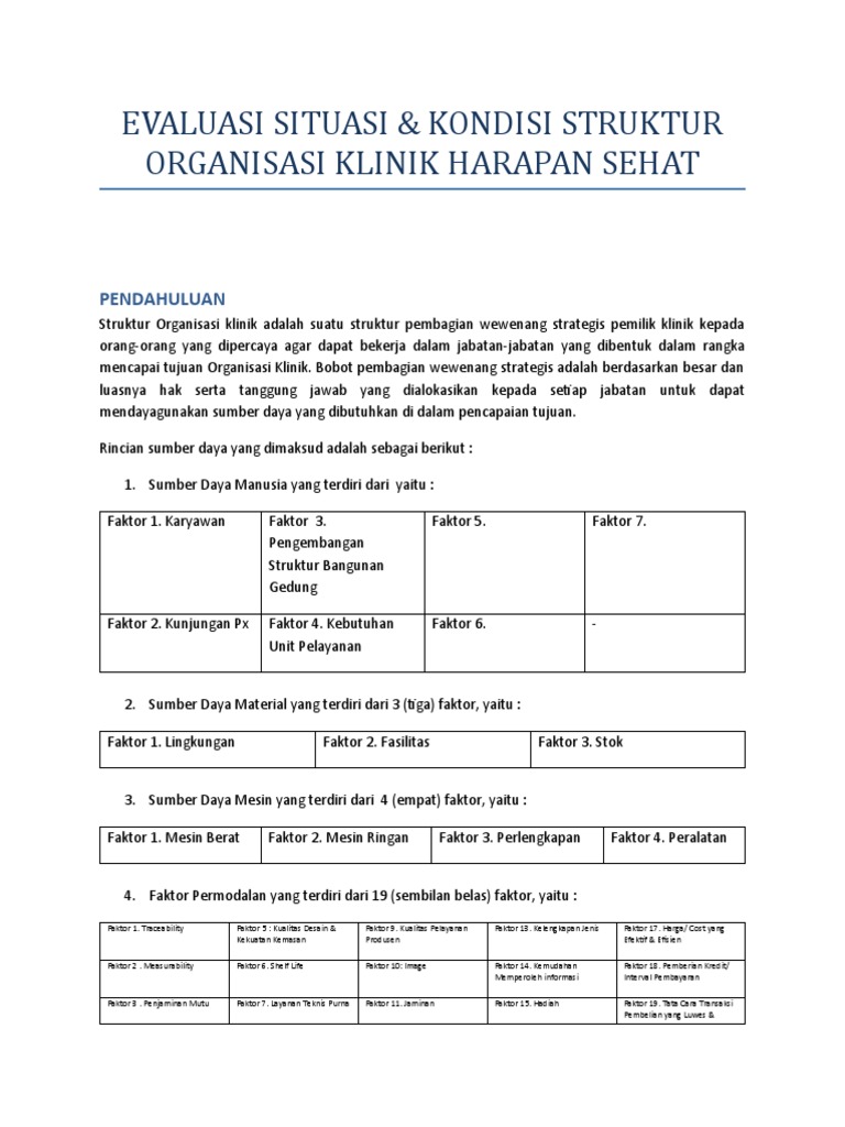 Evaluasi Struktur Organisasi | PDF