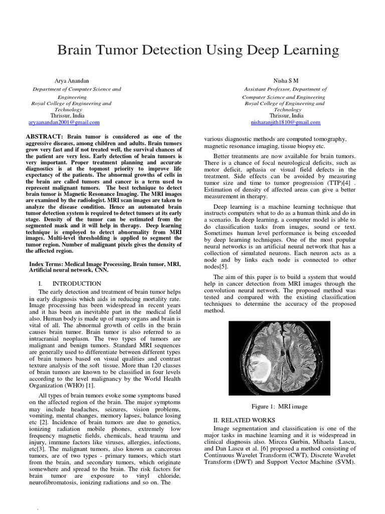 Ieee Paper | PDF | Brain Tumor | Image Segmentation