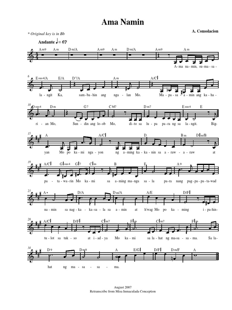 Ama Namin - Consolacion | PDF