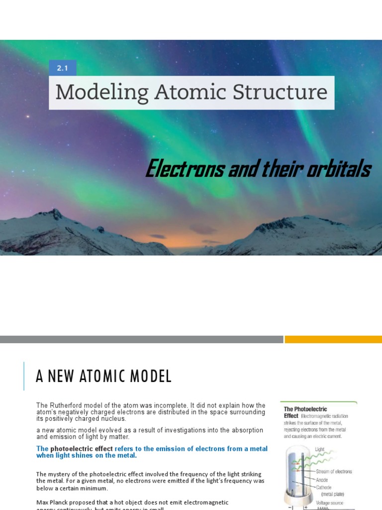 Modelling Atomic Structure Lesson 2c46b7 Pdf Atomic Orbital