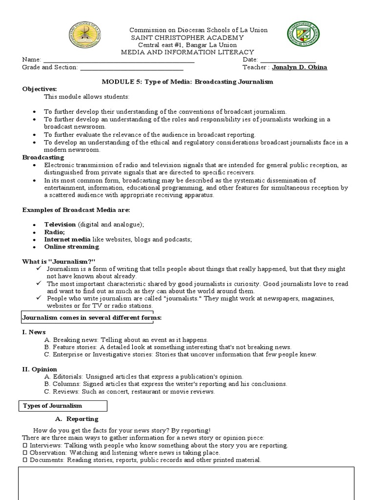 MIL WK 4 | PDF | Journalism | Broadcasting
