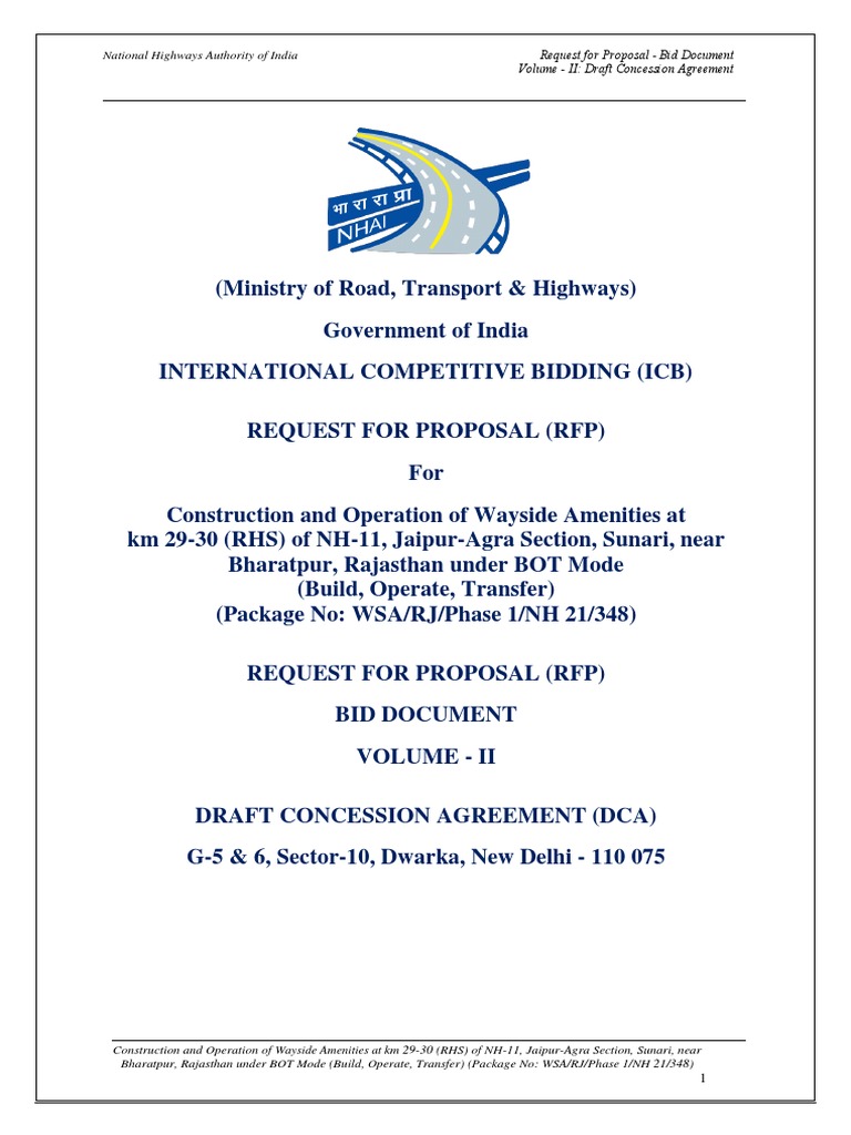 EPC Agreement NHAI | PDF | Concession (Contract) | Civil Law (Legal System)
