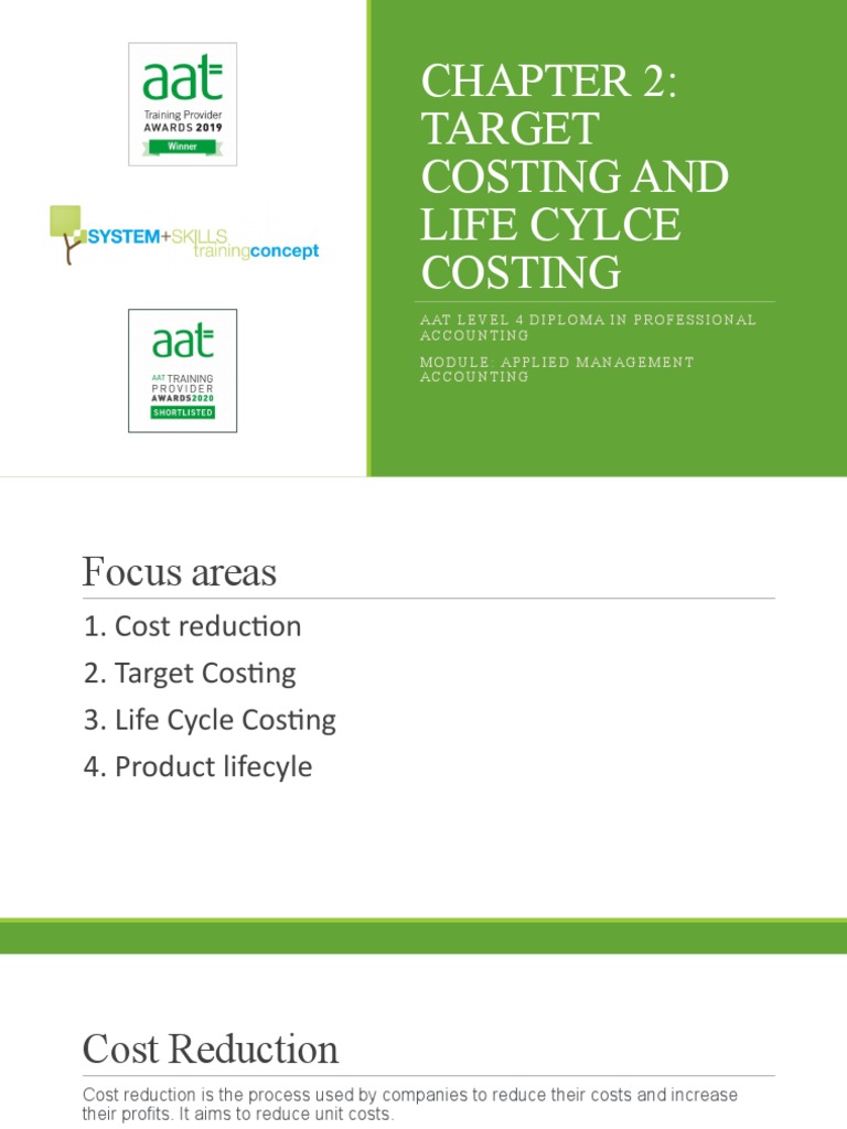 Chapter 2 Target Costing And Life Cycle Costing Pdf