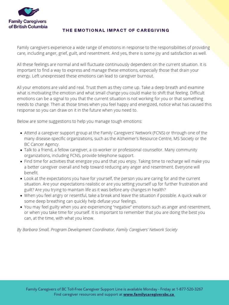 The Emotional Impact of Caregiving | PDF | Caregiver | Emotions