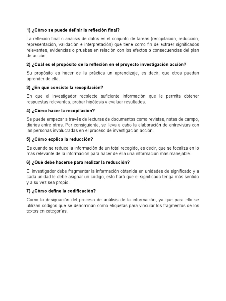 Reflexión Final | PDF