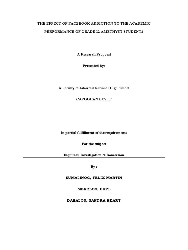 Facebook Addiction & Academic Impact | PDF | Social Networking Service ...