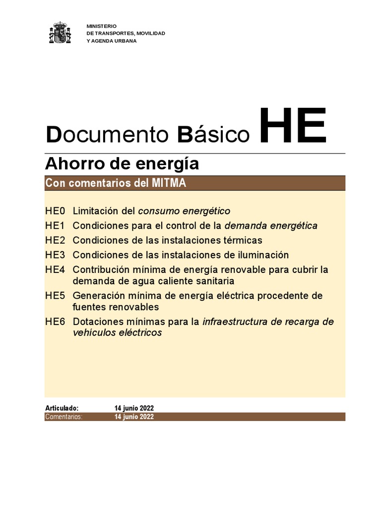 DCC HE | PDF | Uso eficiente de energía | Energía renovable