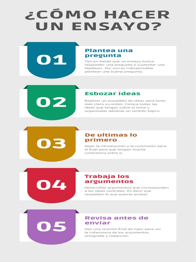 Infografía ¿Cómo Hacer Un Ensayo | PDF