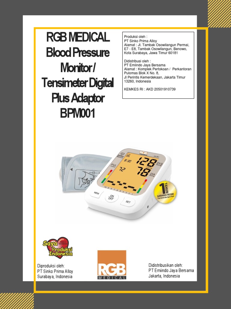 Brosur RGB Medical Bpm001 + Adaptor | PDF