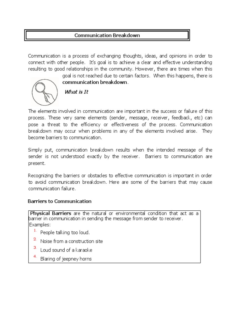 Communication Breakdown | PDF