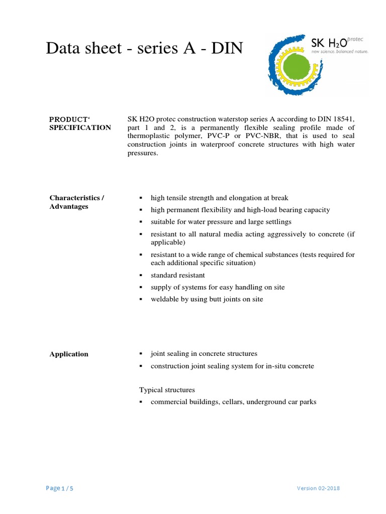 Tekninen Käyttöohje Työsaumanauha A PVC Öljynkestävä - DIN 18541 (Eng ...