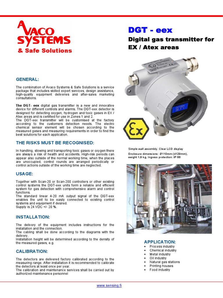 DGT-eex Brochure Eng 2020 | PDF | Sensor | Electrical Engineering