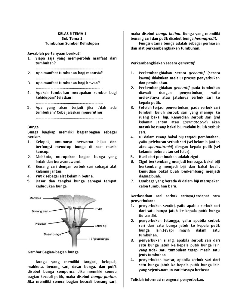 Kelas 6 Tema 1 Rev 2015 | PDF