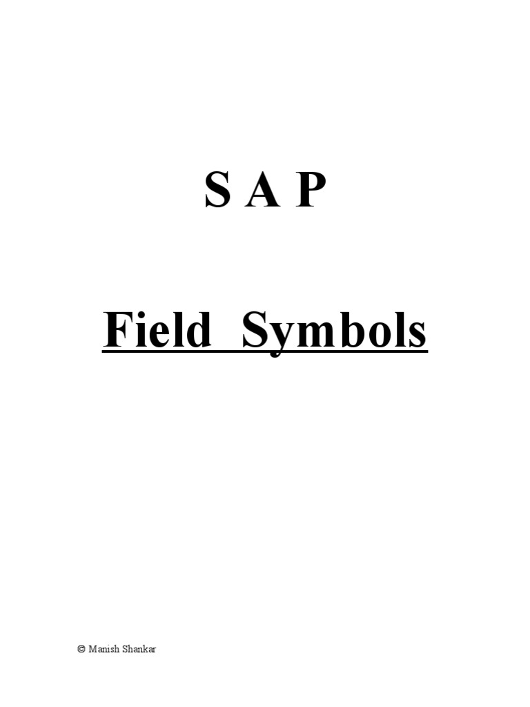 Field Symbols | PDF | Data Type | Pointer (Computer Programming)