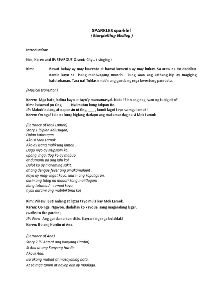 Script Storytelling Medley | PDF