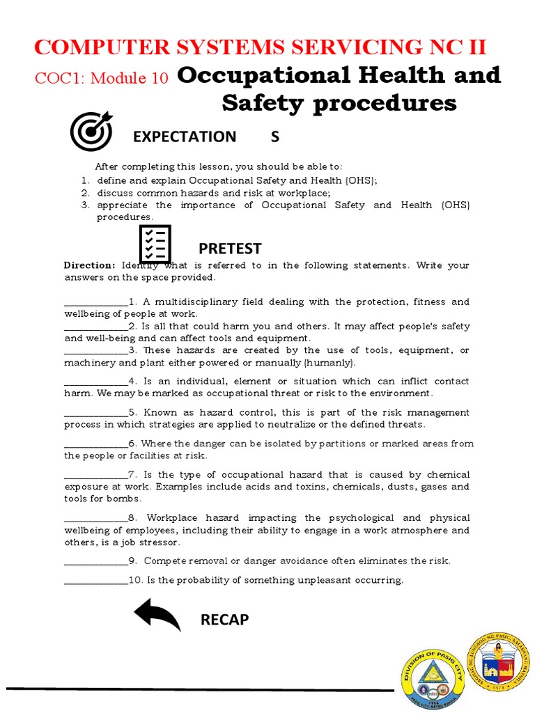 TVL CSS G11-Q1-M10-No Cover | PDF | Occupational Safety And Health | Personal Protective Equipment