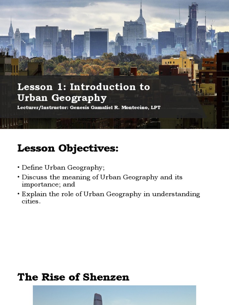 A1 - Intro To Urban Geography | PDF | Cost Of Living | Urbanization