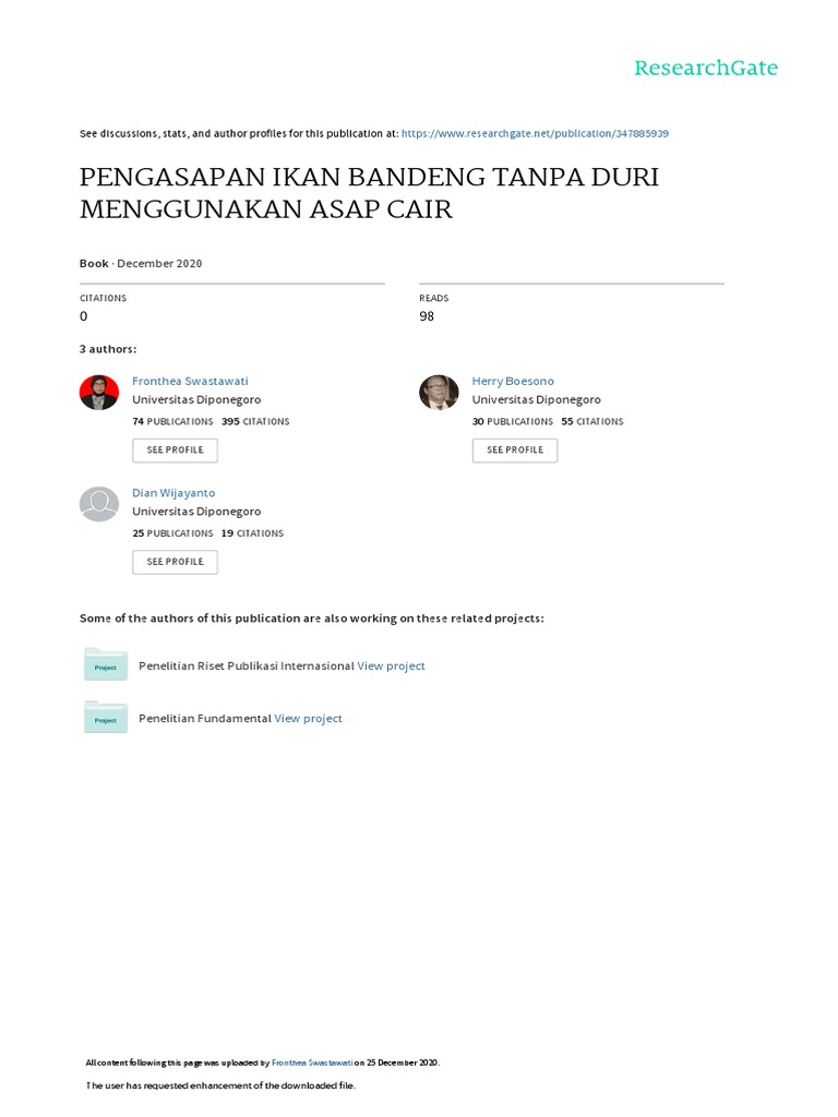 Buku Pengasapan Ikan Bandeng Tanpa Duri | PDF