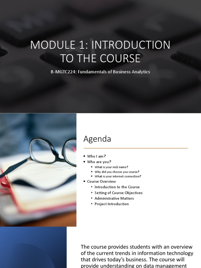 Module 1 Introduction To The Course | PDF | Analytics | Behavior ...