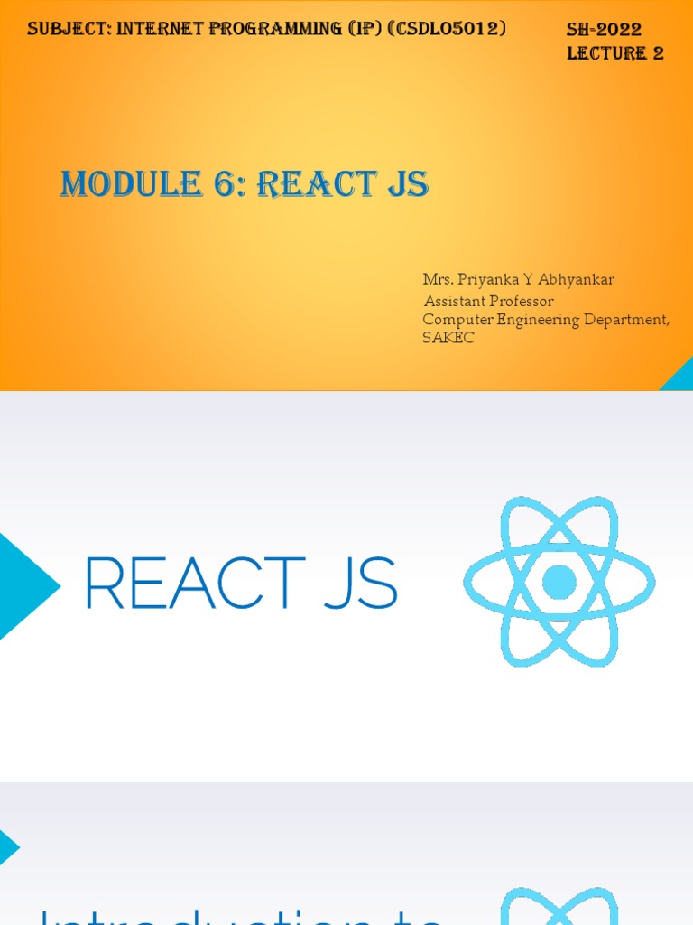 React Js Module 6 Part 2 Pdf Document Object Model Hypertext
