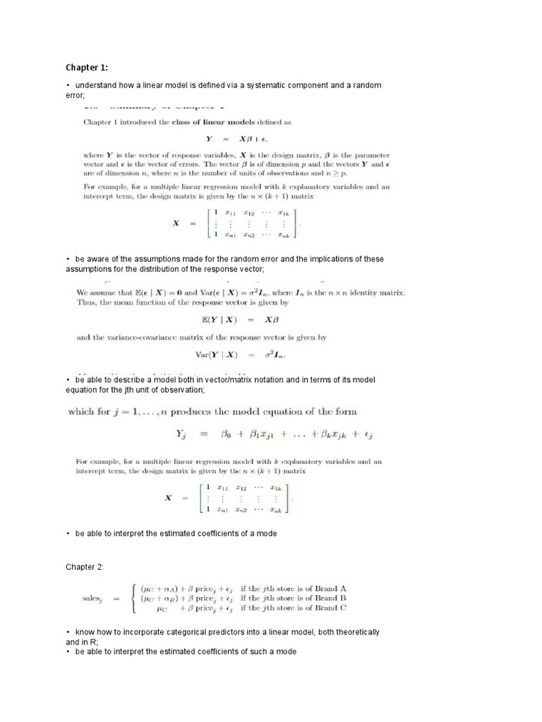ST221 Notes | PDF | Linear Regression | Ordinary Least Squares