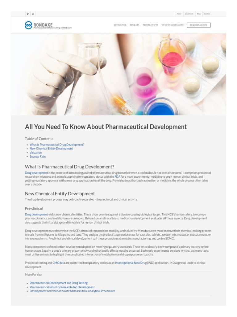 All You Need To Know About Pharmaceutical Development | PDF | Drug ...