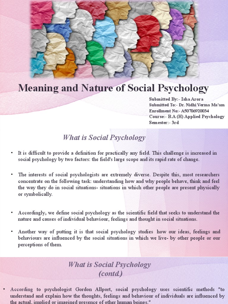 Social Psychology | PDF | Social Psychology | Psychology