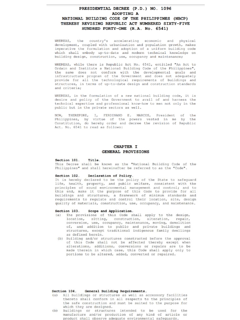 PD 1096 - NBCP & Planning Considerations | PDF | Bedroom | Chest Of Drawers