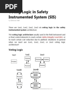 1oo1, 1oo2, 2oo2, 2oo3 Voting Logics in Safety Instrumented System (SIS ...