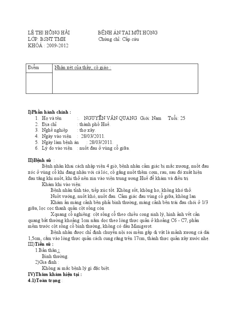 Benh An Di Vat | PDF