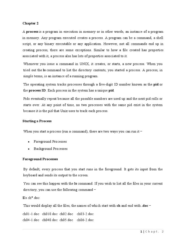 Chapter 2 Processes | Download Free PDF | Thread (Computing ...