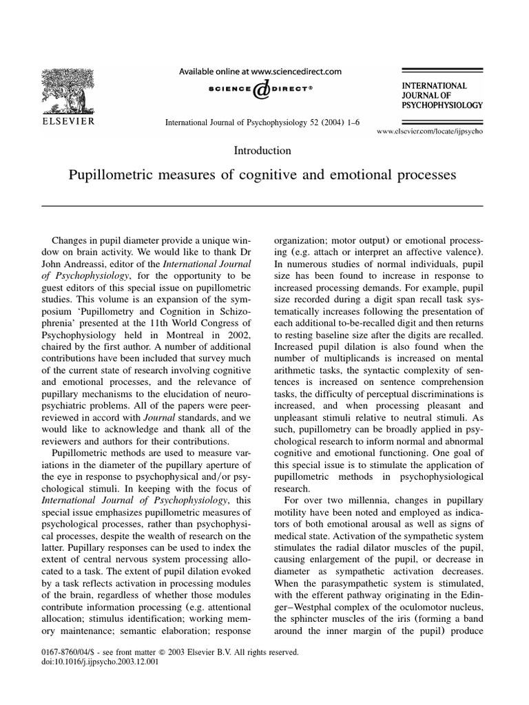 Granholm 2004 | PDF | Behavioural Sciences | Psychology