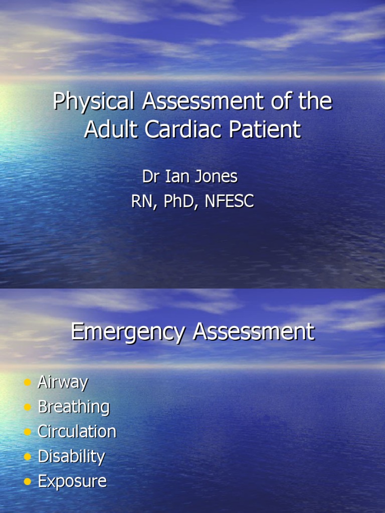 Adult Cardiac Patient Physical Assessment | PDF | Heart Valve | Pulse