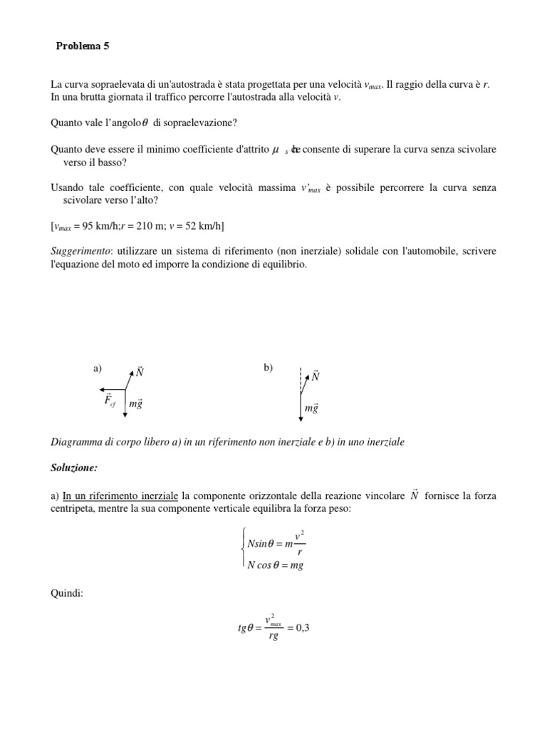 FISICA) Esercizi Svolti Di Fisica Dinamica 2 PDF | PDF