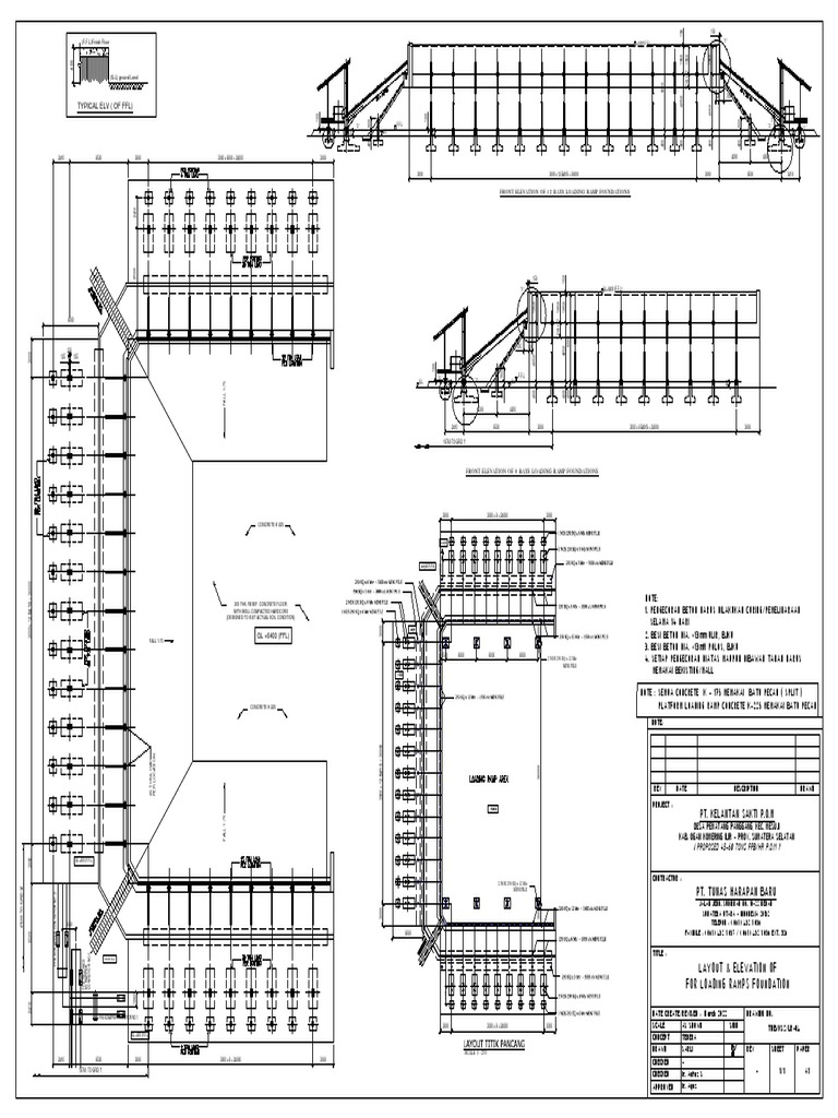 04-KS2-LR-C - 04.layout and Elevation of L Ramp Foundation-Layout1 | PDF