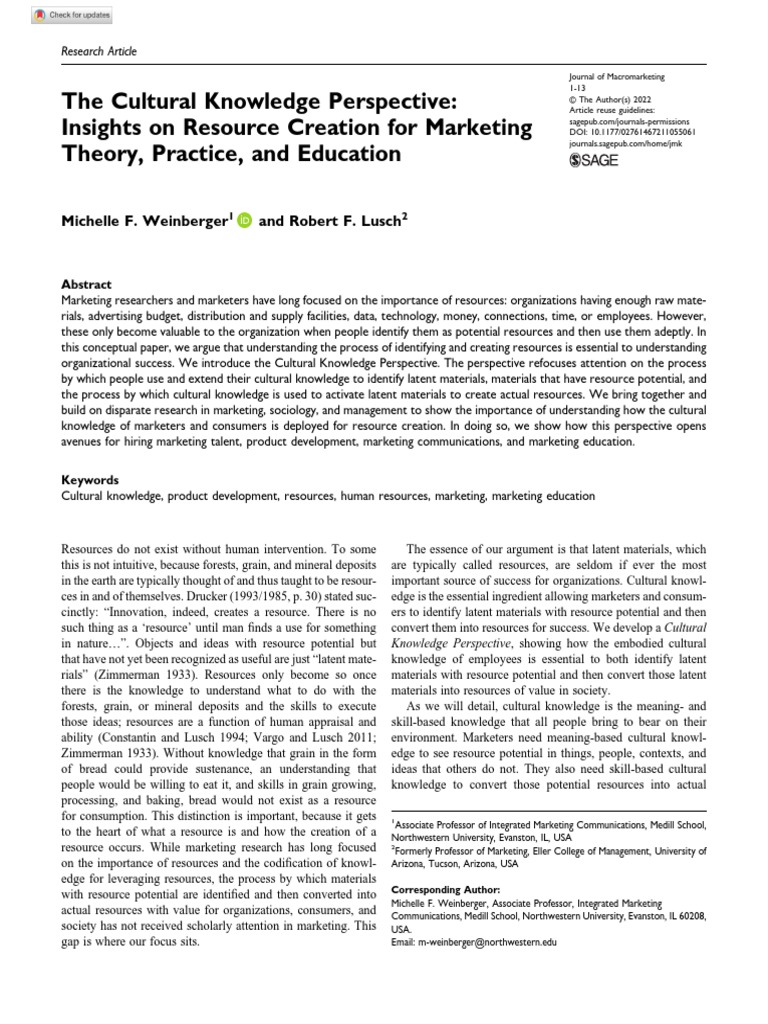 The Cultural Knowledge Perspective: Insights On Resource Creation For ...